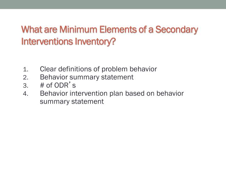 PPT - SECONDARY INTERVENTIONS TRAINING PowerPoint Presentation - ID:3644767