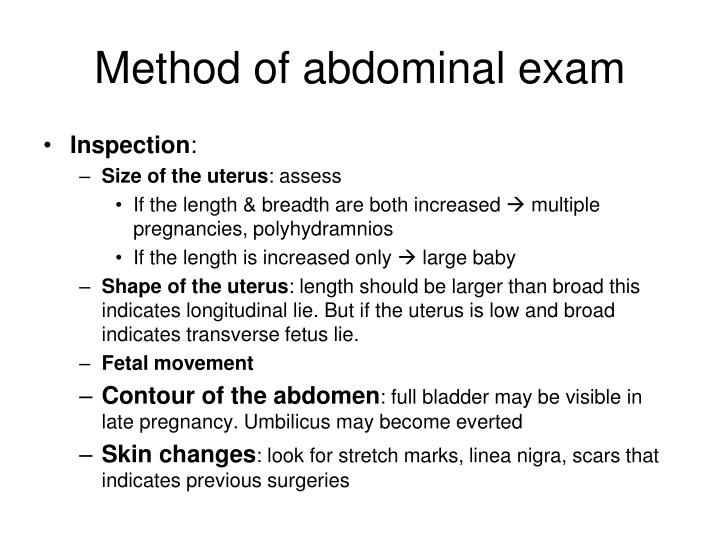 PPT - Obstetric physical examination PowerPoint Presentation - ID:3645195