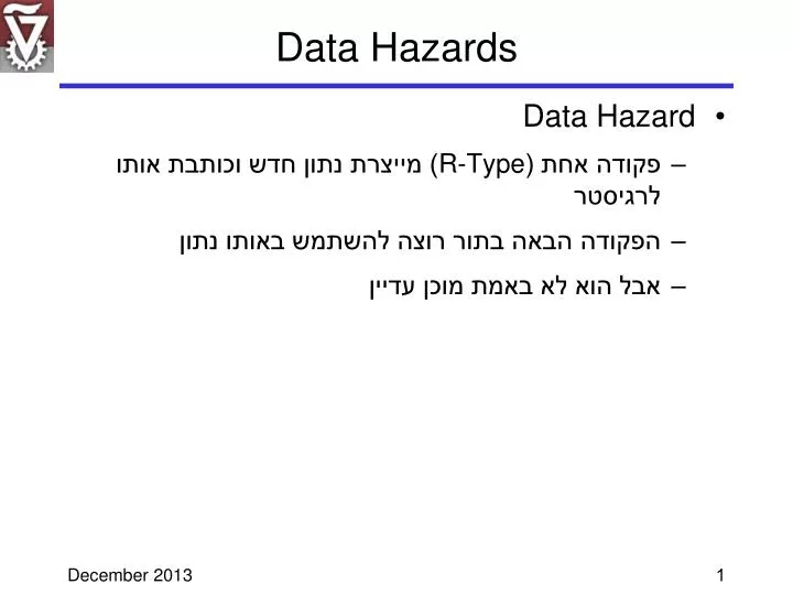 PPT - Data Hazards PowerPoint Presentation, free download - ID:3645360
