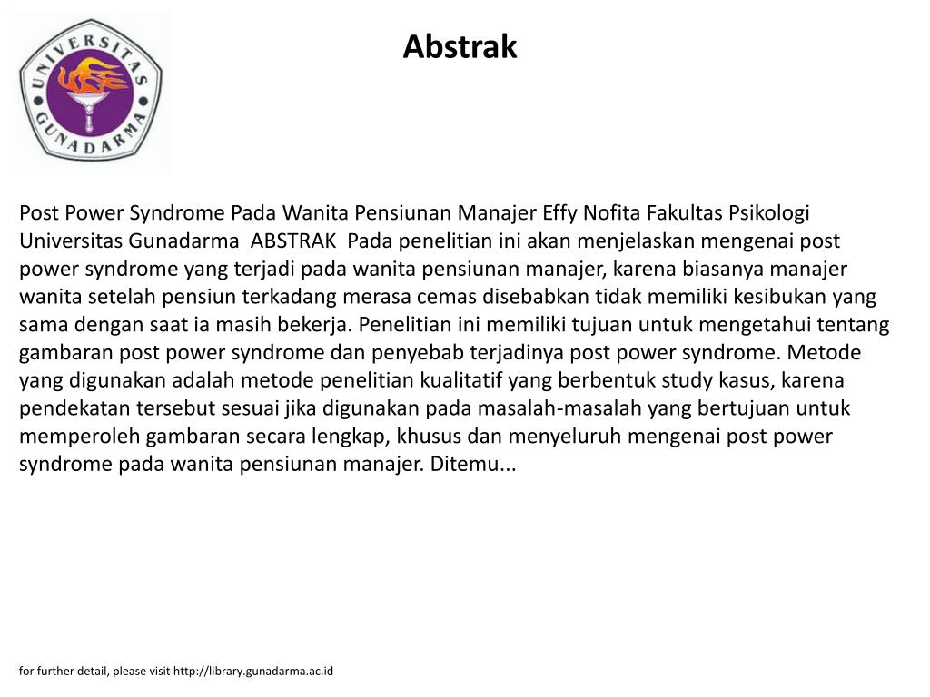 PPT - Fakultas Psikologi Universitas Gunadarma PowerPoint Presentation ...