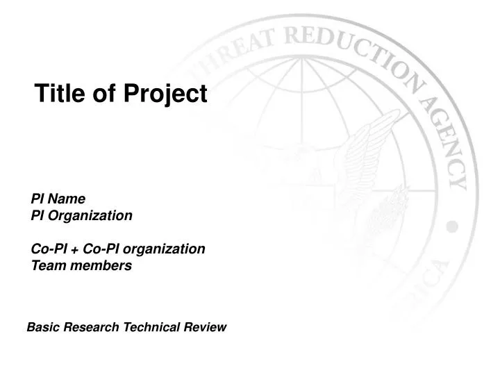 PPT - Title of Project PowerPoint Presentation, free download - ID:3646506