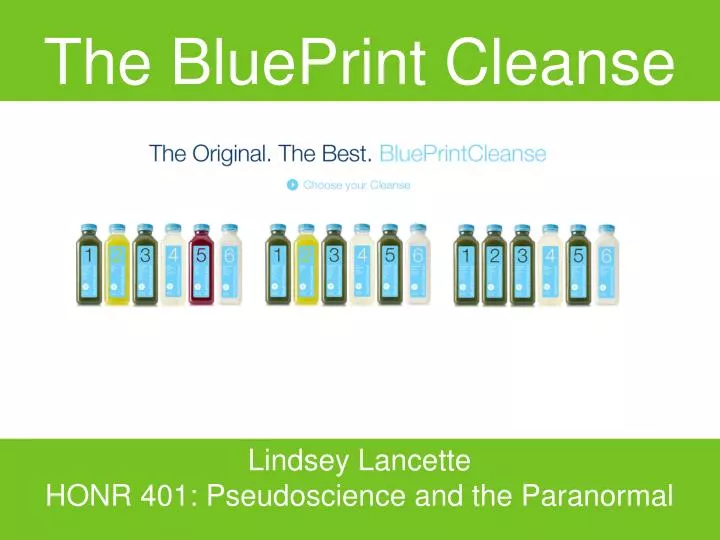 PPT - The BluePrint Cleanse PowerPoint Presentation, free download - ID ...