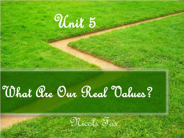 PPT - What Are Our Real Values? PowerPoint Presentation, free download ...