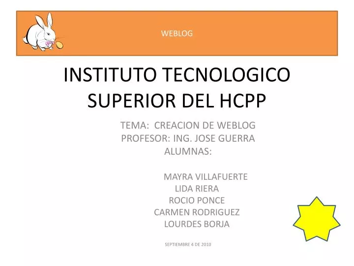 PPT - INSTITUTO TECNOLOGICO SUPERIOR DEL HCPP PowerPoint Presentation ...