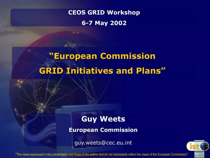 PPT - “ European Commission GRID Initiatives and Plans” PowerPoint ...