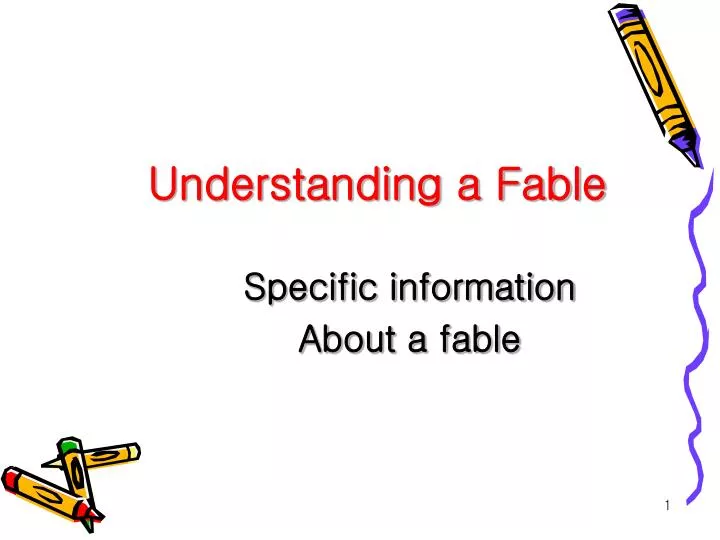 PPT - Understanding a Fable PowerPoint Presentation, free download - ID ...