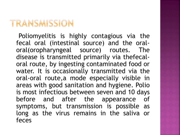 PPT - POLIO VIRUS PowerPoint Presentation - ID:3648767
