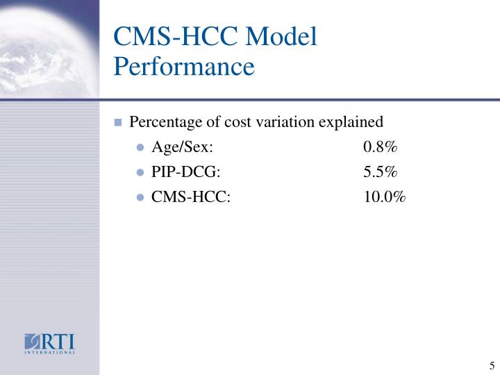 PPT - Refinements to the CMS-HCC Model For Risk Adjustment of Medicare ...