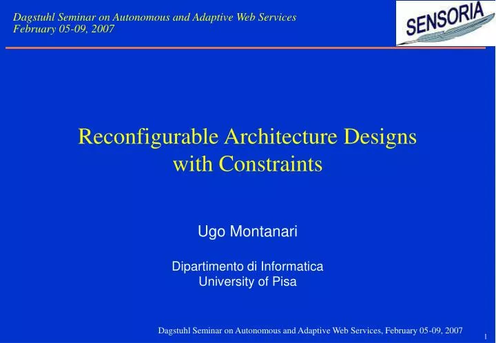 Ppt Reconfigurable Architecture Designs With Constraints Powerpoint