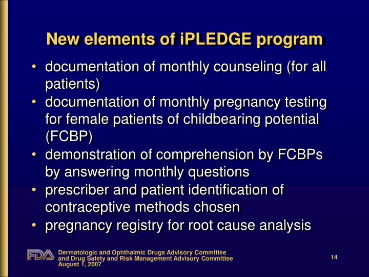 PPT - REGULATORY HISTORY OF ISOTRETINOIN: PREGNANCY PREVENTION ...