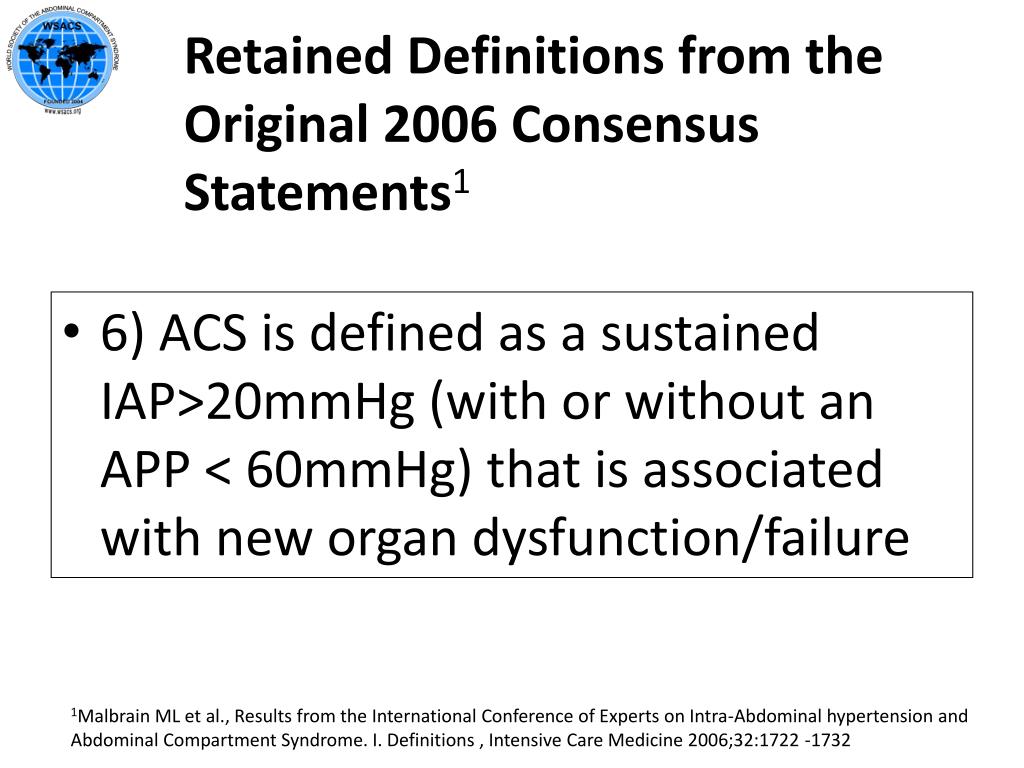 PPT - The World Society of the Abdominal Compartment Syndrome (wsacs ...