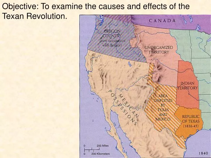 PPT - Objective: To examine the causes and effects of the Texan ...