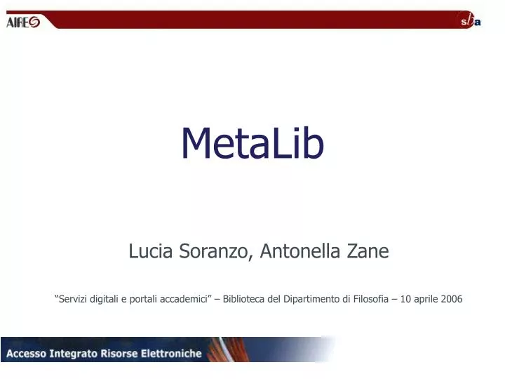 PPT - MetaLib PowerPoint Presentation, free download - ID:3655733