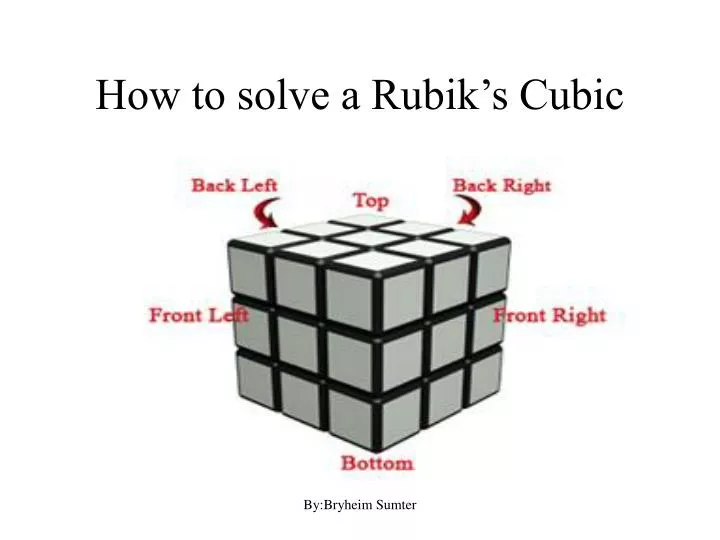 PPT - How to solve a Rubik’s Cubic PowerPoint Presentation, free ...