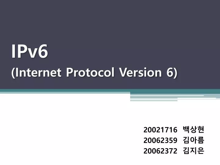 PPT - IPv6 (Internet Protocol Version 6) PowerPoint Presentation, free ...