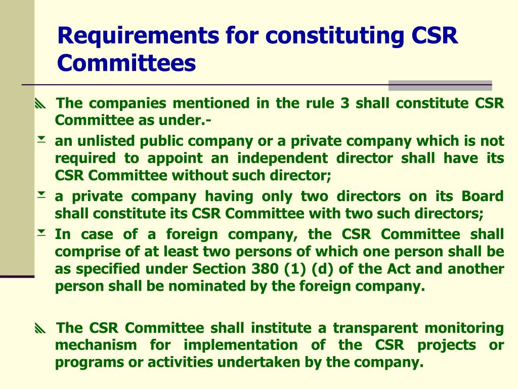 PPT - Provisions of Section 135- Corporate Social Responsibility under ...