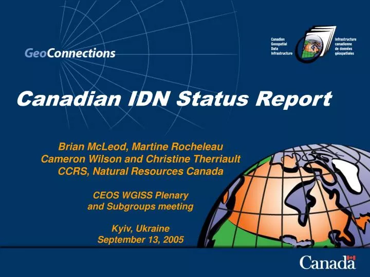 PPT - Canadian IDN Status Report PowerPoint Presentation, free download ...
