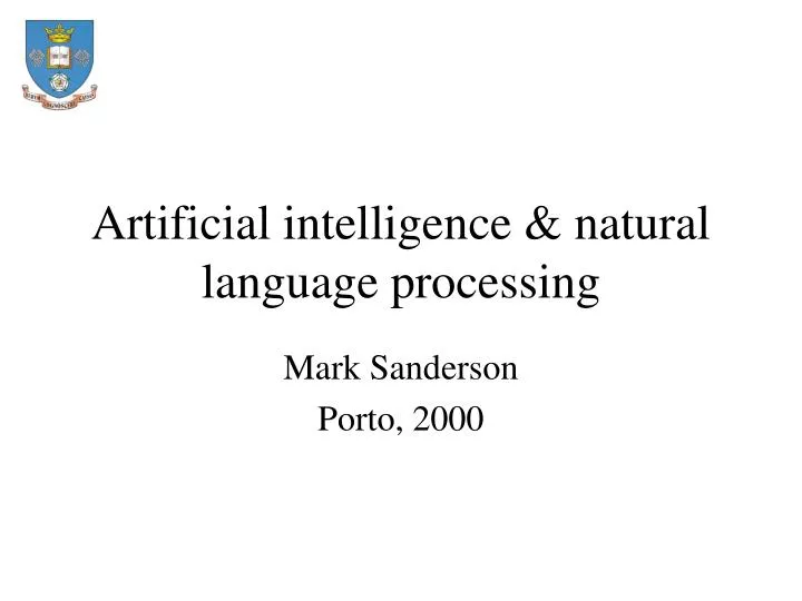PPT - Artificial intelligence & natural language processing PowerPoint Presentation - ID:3657776