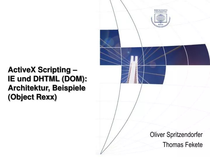 PPT - ActiveX Scripting – IE und DHTML (DOM): Architektur, Beispiele ...
