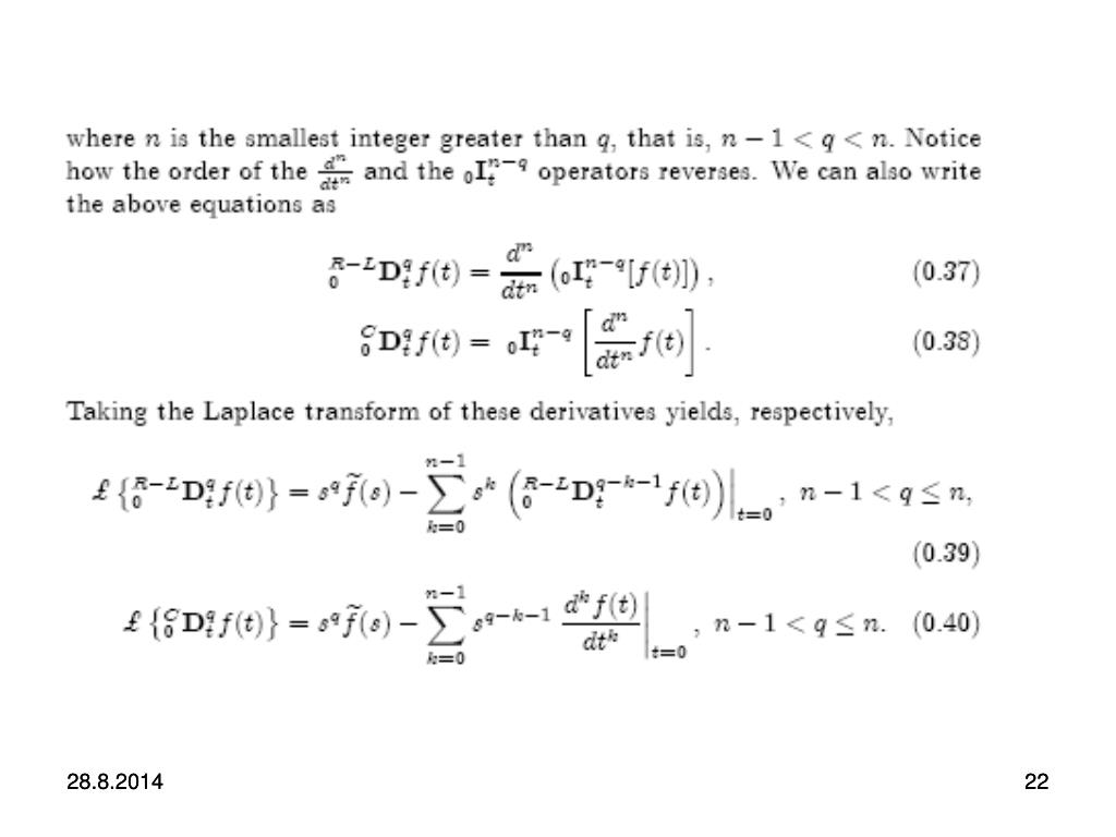 Ppt Fractional Calculus And Its Applications To Science And