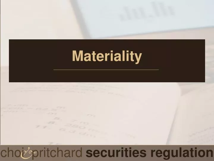 PPT - Materiality PowerPoint Presentation, free download - ID:3658963