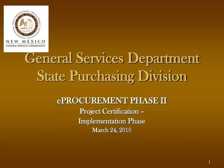 PPT - General Services Department State Purchasing Division PowerPoint ...