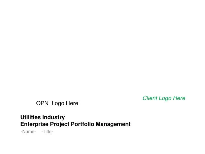 PPT - Utilities Industry Enterprise Project Portfolio Management ...