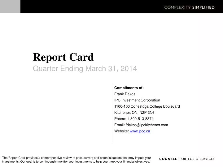 PPT - Report Card PowerPoint Presentation, free download - ID:3659533