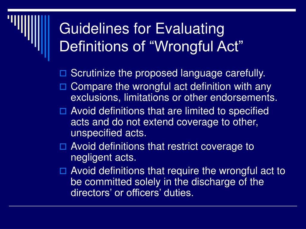 PPT - Directors’ & Officers’ Liability Insurance – The Fundamentals ...