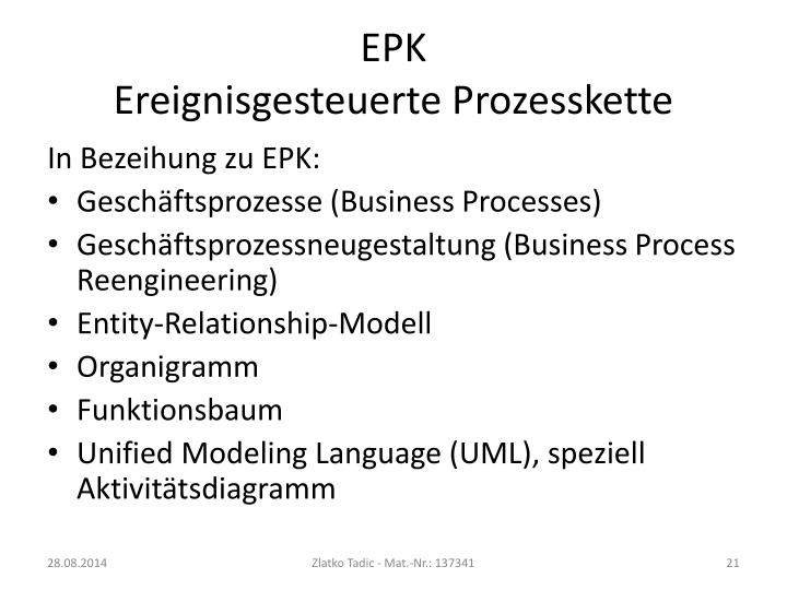 PPT - EPK Ereignisgesteuerte Prozesskette PowerPoint Presentation - ID ...