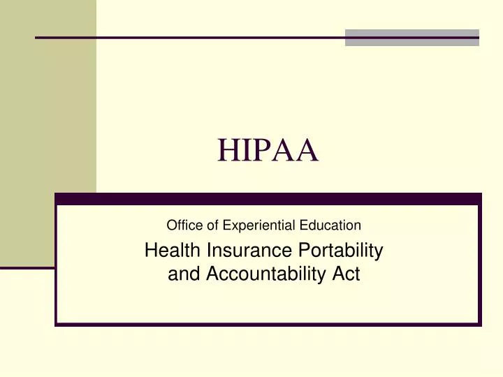 PPT - HIPAA PowerPoint Presentation, free download - ID:3660415