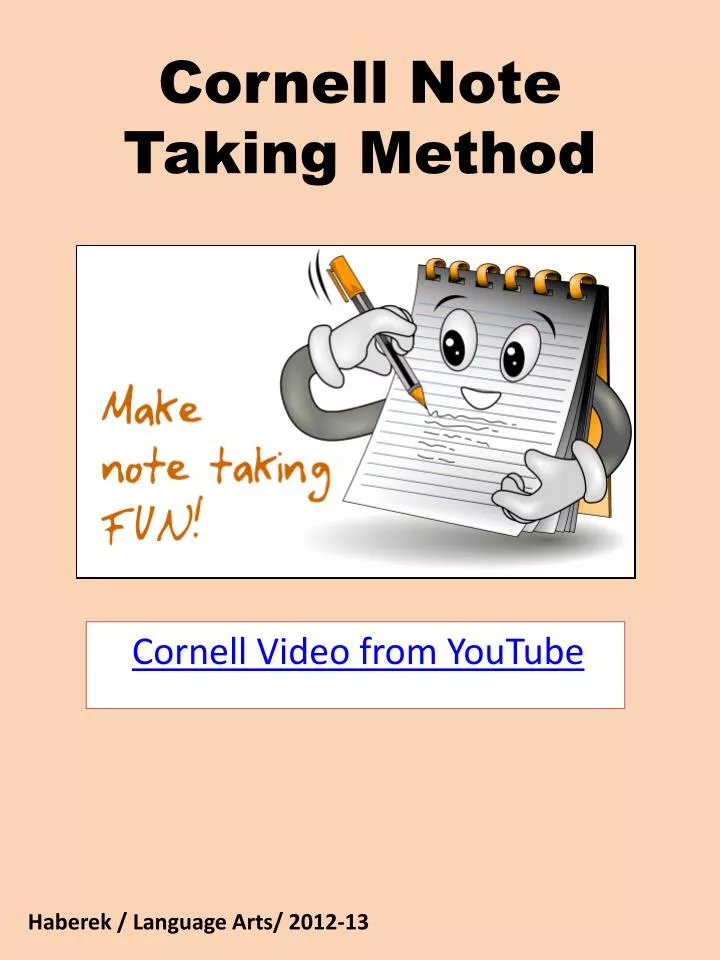 PPT - Cornell Note Taking Method PowerPoint Presentation, free download ...