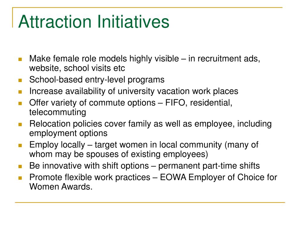 PPT - Women in the Resources Industry – The Challenges of Attraction ...