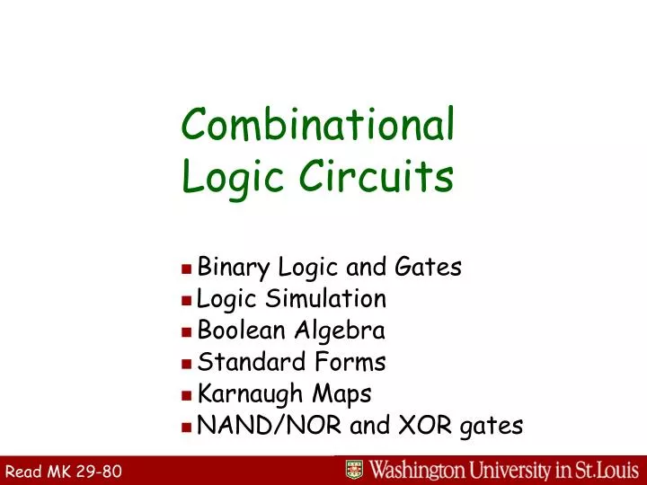 PPT - Combinational Logic Circuits PowerPoint Presentation, free ...