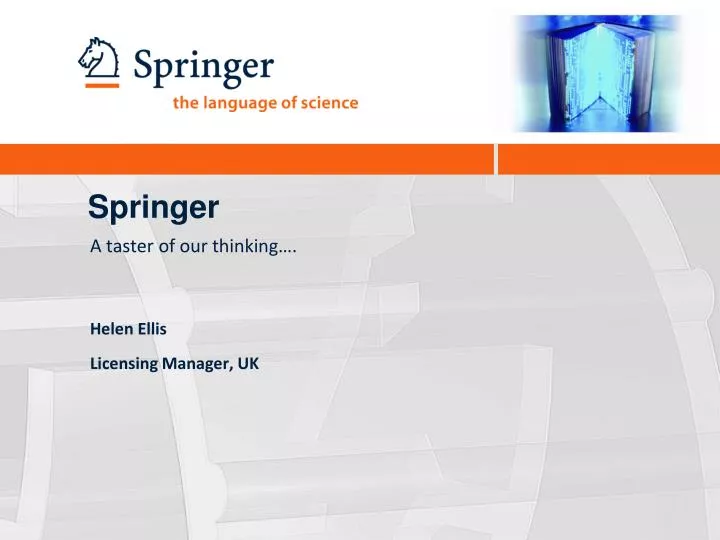 PPT - Springer PowerPoint Presentation, free download - ID:3662241