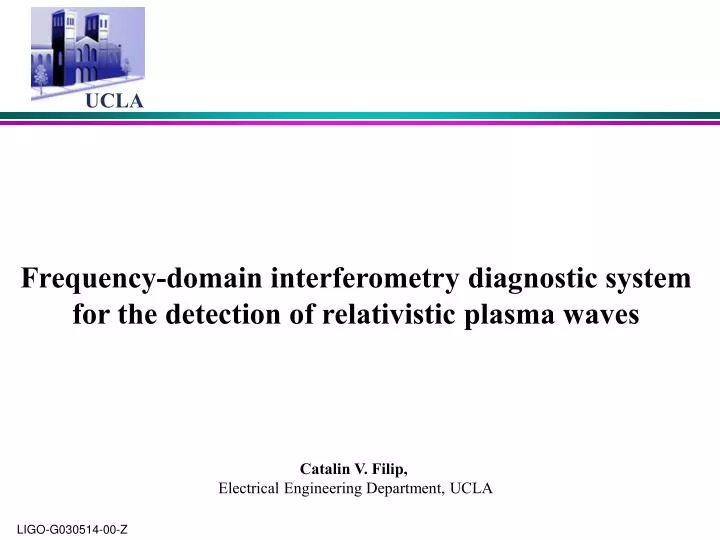 PPT - Frequency-domain interferometry diagnostic system for the ...