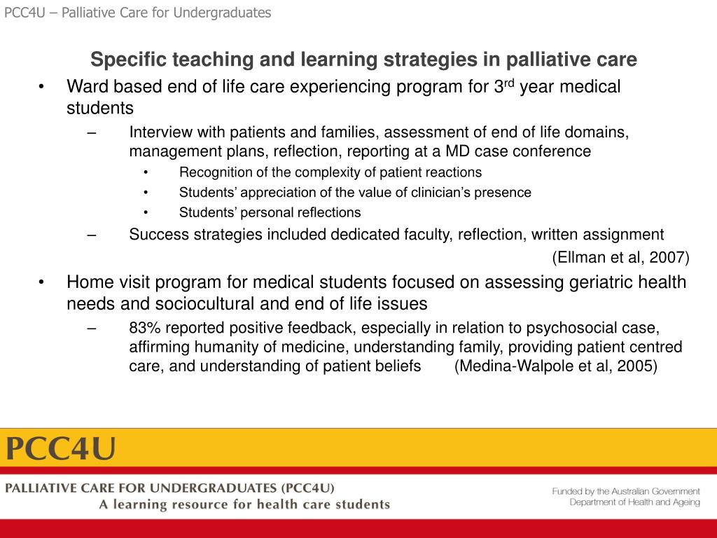 PPT - Teaching and Learning in Palliative Care Professor Patsy Yates ...