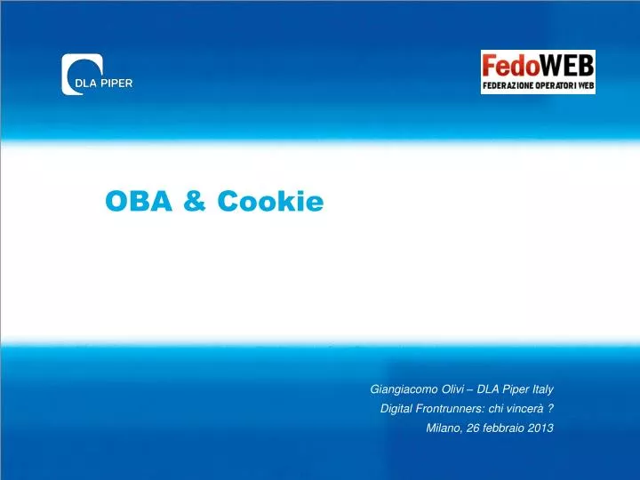 PPT - OBA & Cookie PowerPoint Presentation, free download - ID:3662868