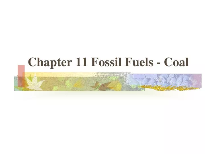 PPT - Chapter 11 Fossil Fuels - Coal PowerPoint Presentation, free ...