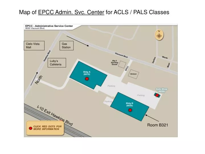 PPT - Map of EPCC Admin. Svc. Center for ACLS / PALS Classes PowerPoint ...