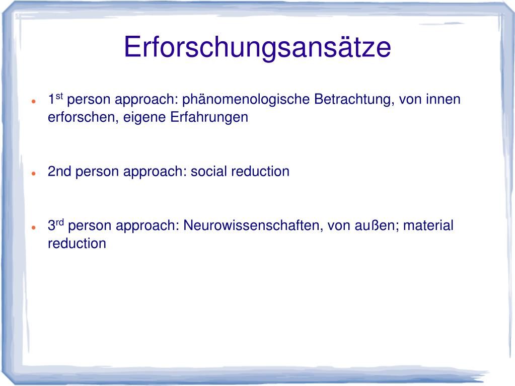 PPT - Bewusstsein Bewusstseinsforschung und veränderte ...