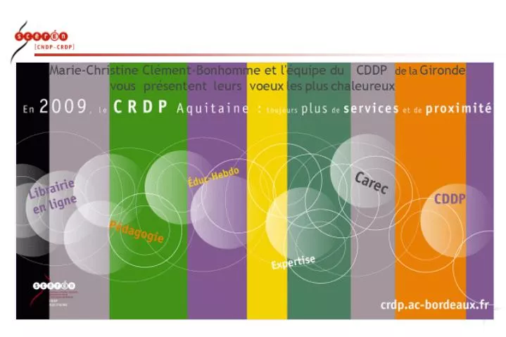PPT - Le SCEREN : un réseau d’établissements publics au service de l ...