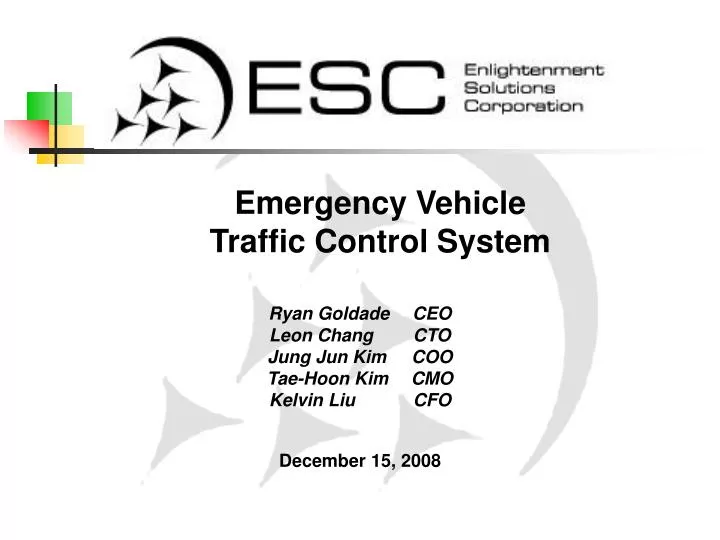 PPT - Emergency Vehicle Traffic Control System PowerPoint Presentation ...