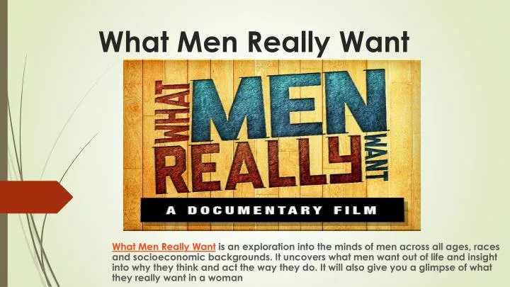 PPT - what men really want PowerPoint Presentation, free download - ID ...