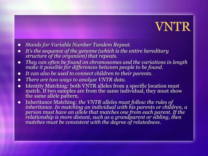 PPT - Short Tandem Repeats (STR) and Variable Number Tandem Repeats ...