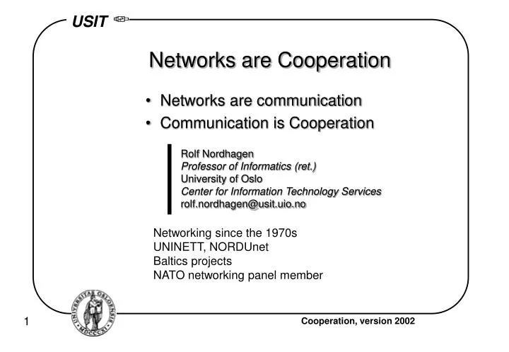 PPT - Networks are Cooperation PowerPoint Presentation, free download ...