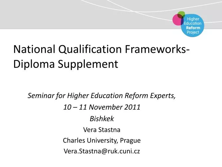 PPT - National Qualification Frameworks - Diploma Supplement PowerPoint ...