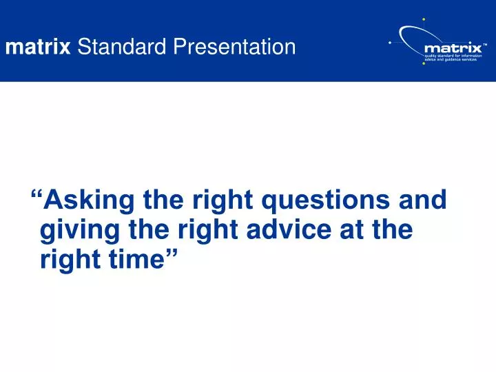 PPT - matrix Standard Presentation PowerPoint Presentation, free ...