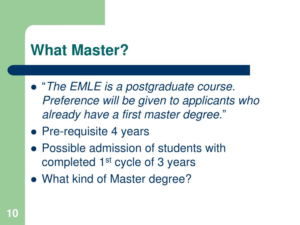 PPT - The European Master in Law and Economics (EMLE) PowerPoint ...