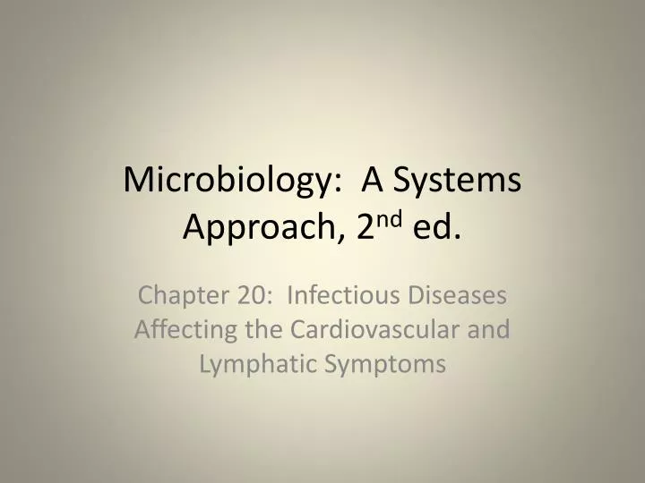 PPT - Microbiology: A Systems Approach, 2 nd ed. PowerPoint ...